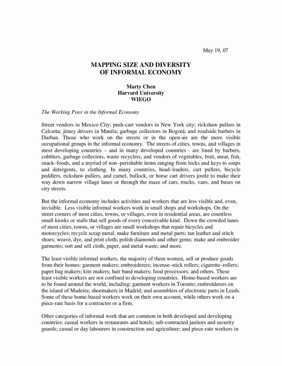 Chen Technical Note # 2 – Mapping Informal Workers - WIEGO
