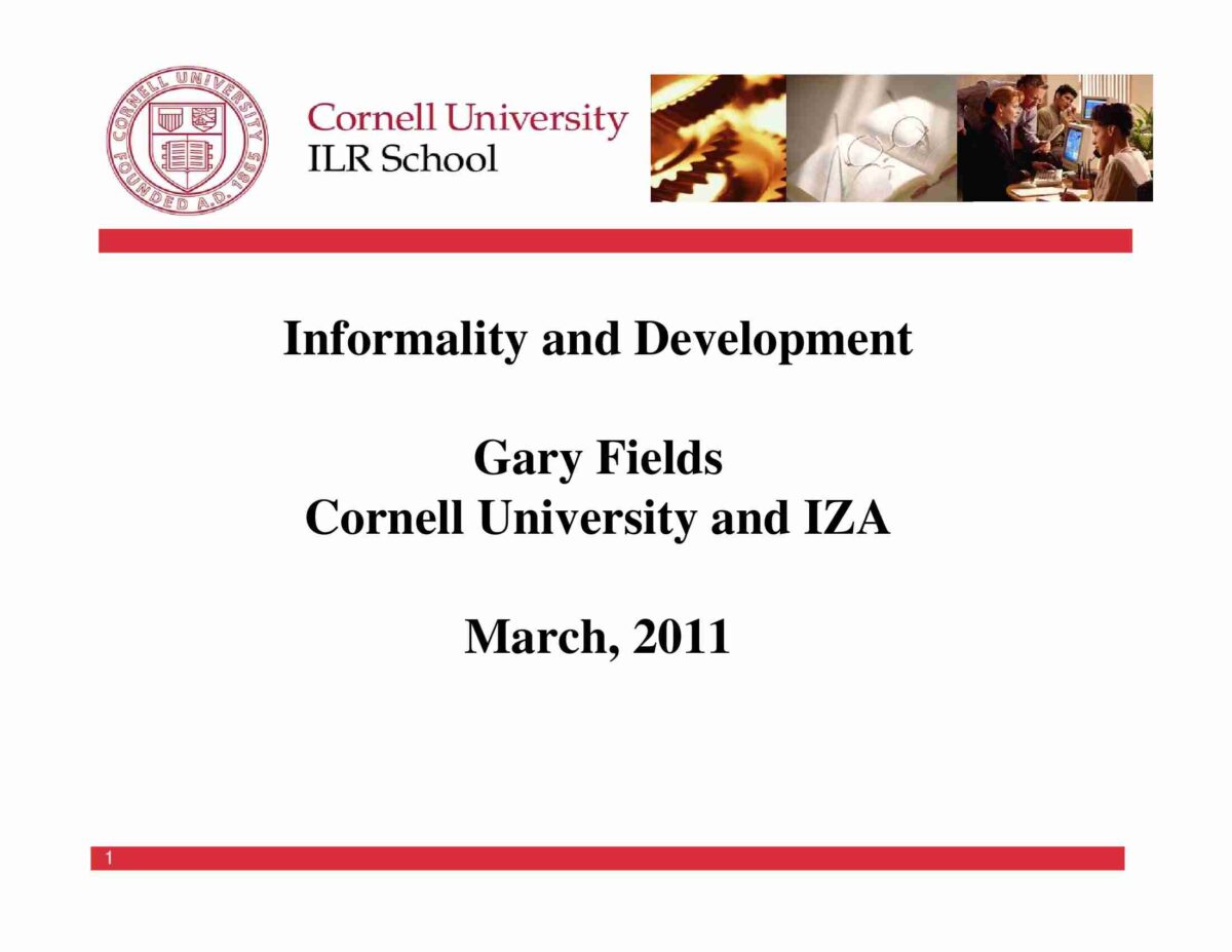 Informality and Development - WIEGO