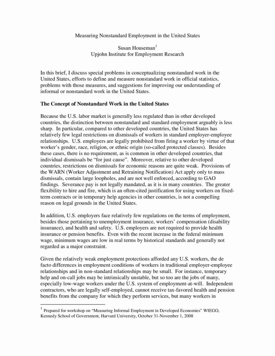 Measuring Nonstandard Employment in the United States - WIEGO