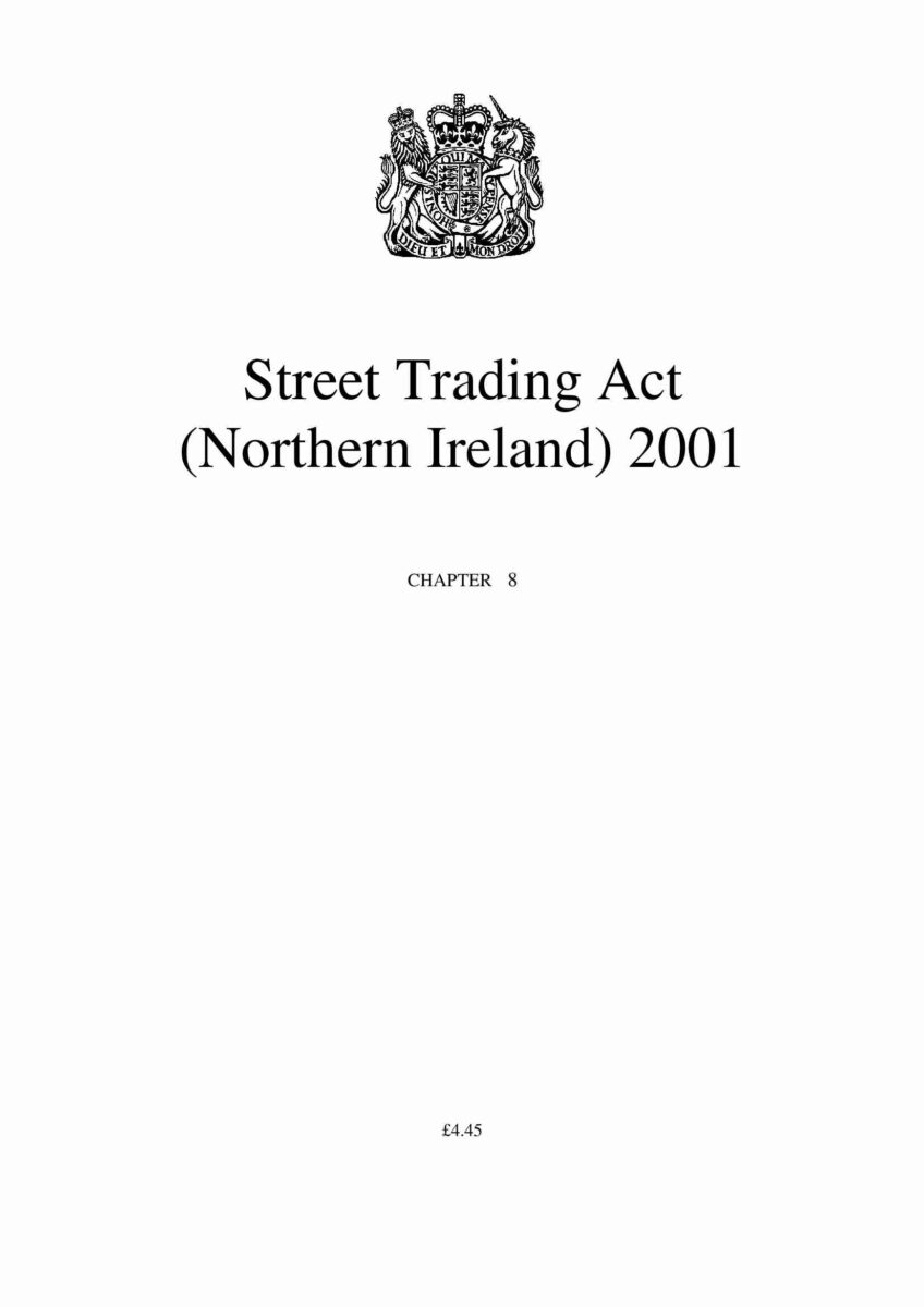 Northern Ireland Guide to the Street Trading Act, 2001 - WIEGO