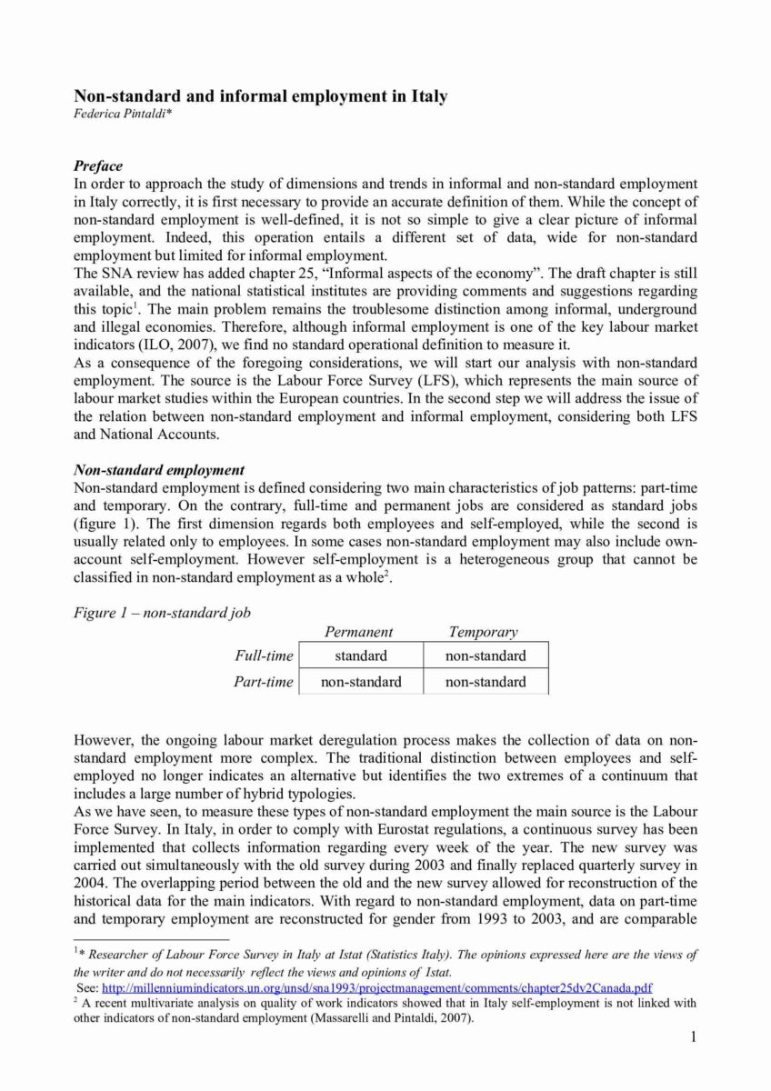 Non-standard and informal employment in Italy - WIEGO