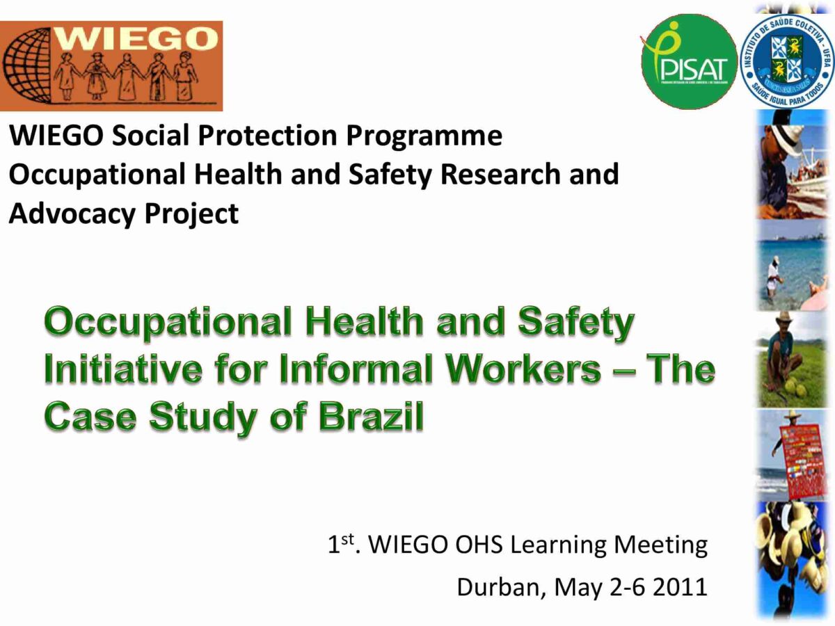 OHS Initiative for Informal Workers - The Case Study of Brazil - WIEGO