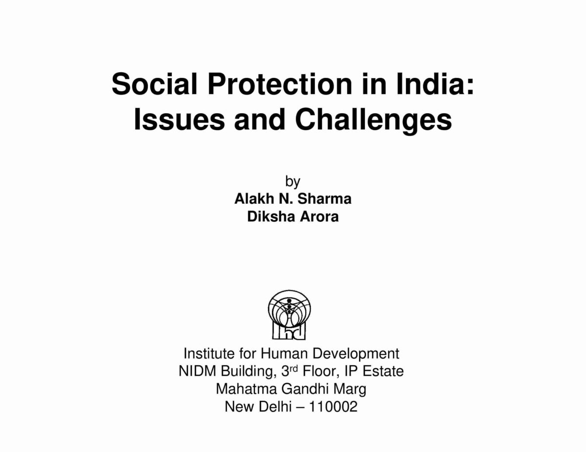 Social Protection in India: Issues and Challenges (Delhi presentation ...