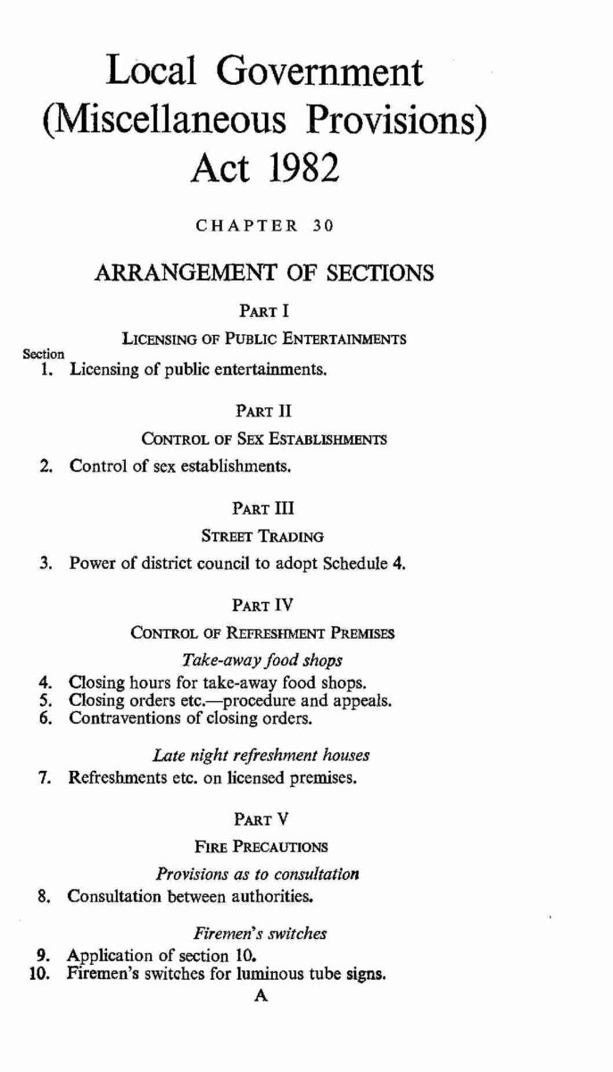 Local Government Miscellaneous Provisions Act, 1982 - WIEGO
