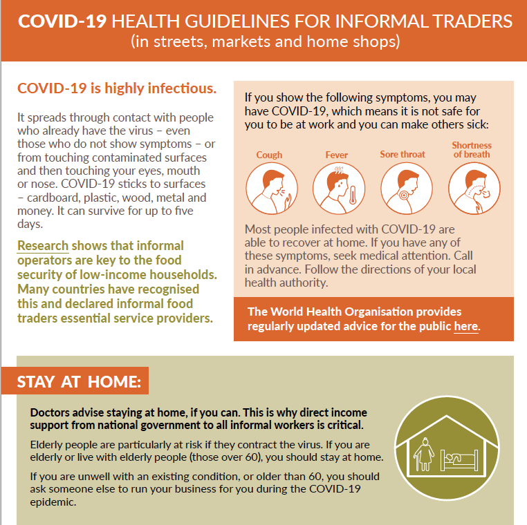 COVID-19 Health Guidelines For Informal Traders shareable format - WIEGO