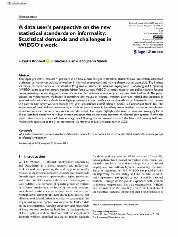 Understanding the Informal Economy - WIEGO