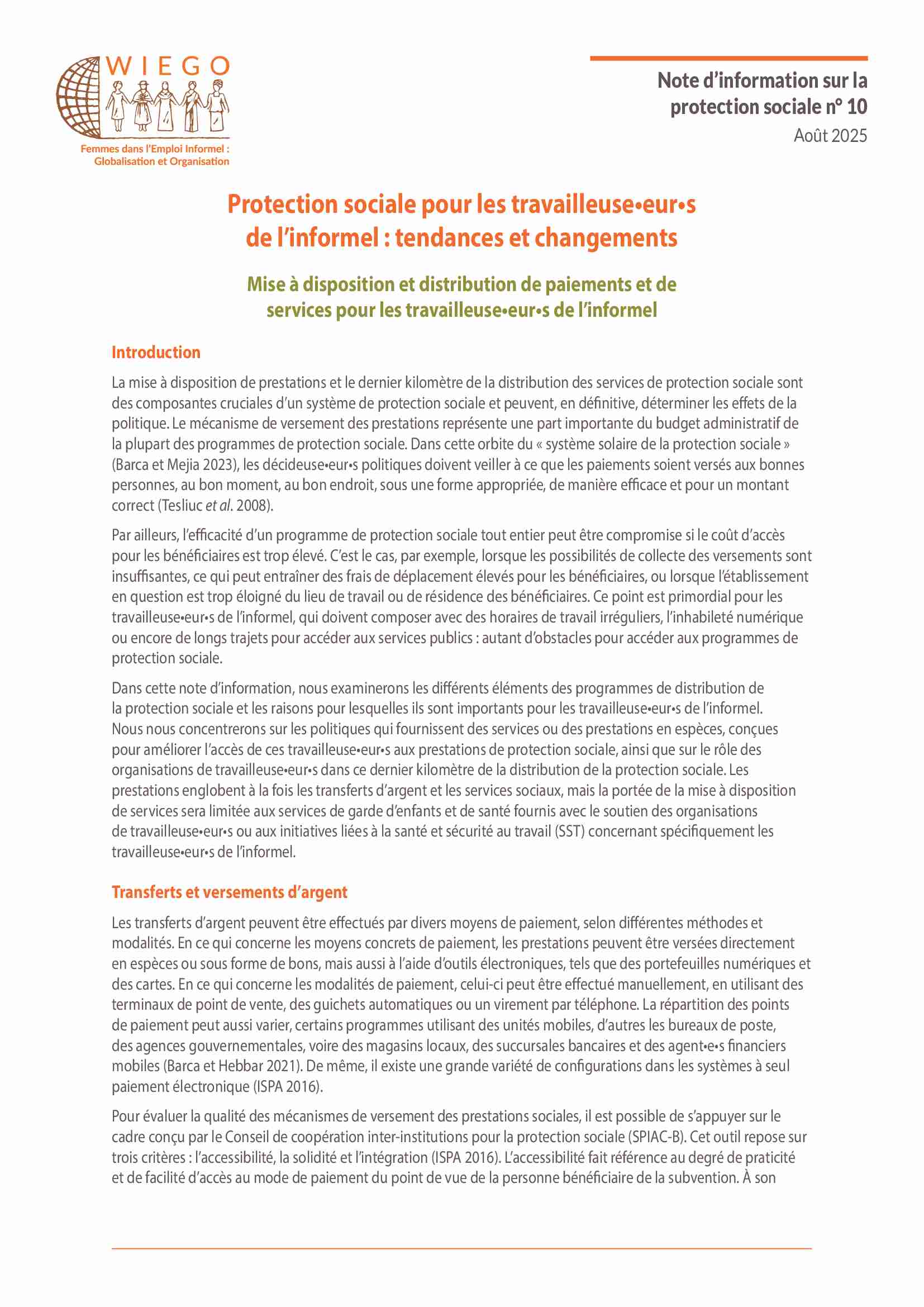 L’économie informelle - WIEGO