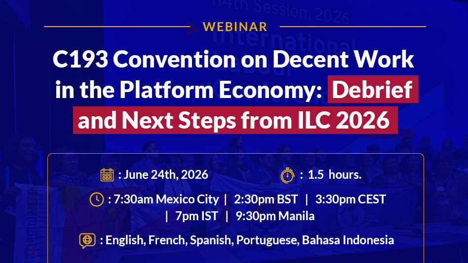 C193 Convention on Decent Work in the Platform Economy: Debrief and ...